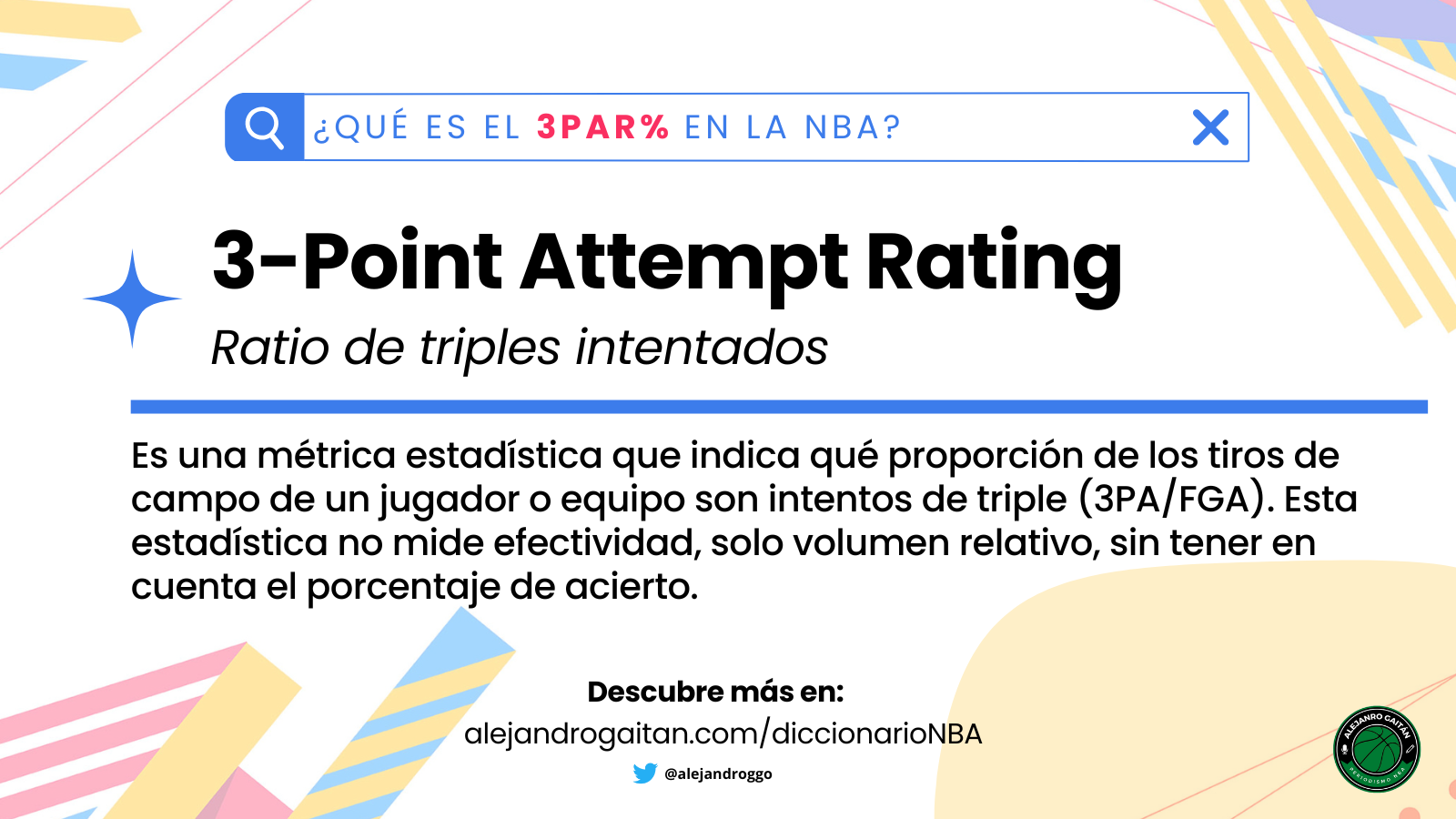¿Qué significa 3PAr en la NBA? — Diccionario NBA