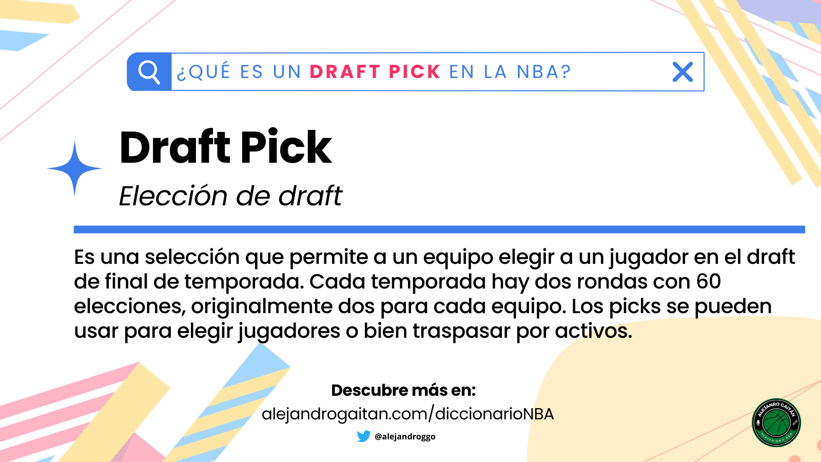 ¿Qué es un Draft Pick? — Diccionario NBA